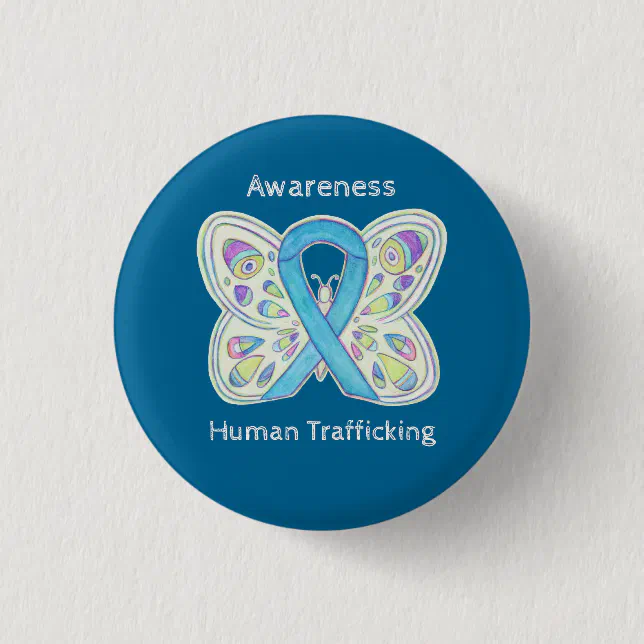 Human Trafficking Awareness Butterfly Ribbon Pin | Zazzle