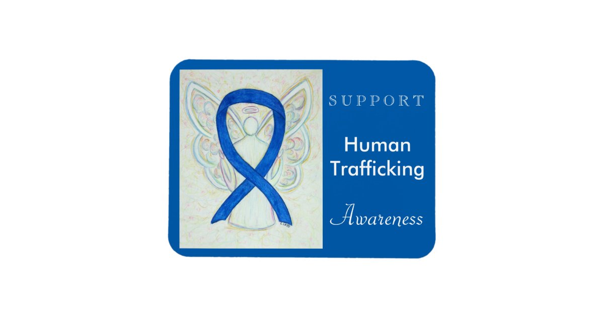 Human Trafficking Awareness Ribbon Angel Magnet | Zazzle