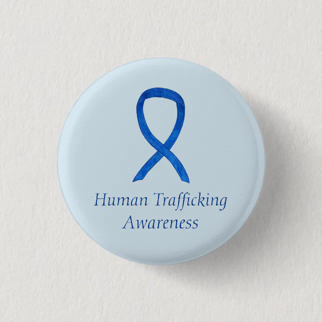 Human Trafficking Awareness Ribbon Custom Pin | Zazzle