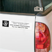 Human Trafficking Tip Line Bumper Sticker | Zazzle