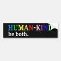 Humankind Be Both Kindness Awareness Bumper Sticker | Zazzle