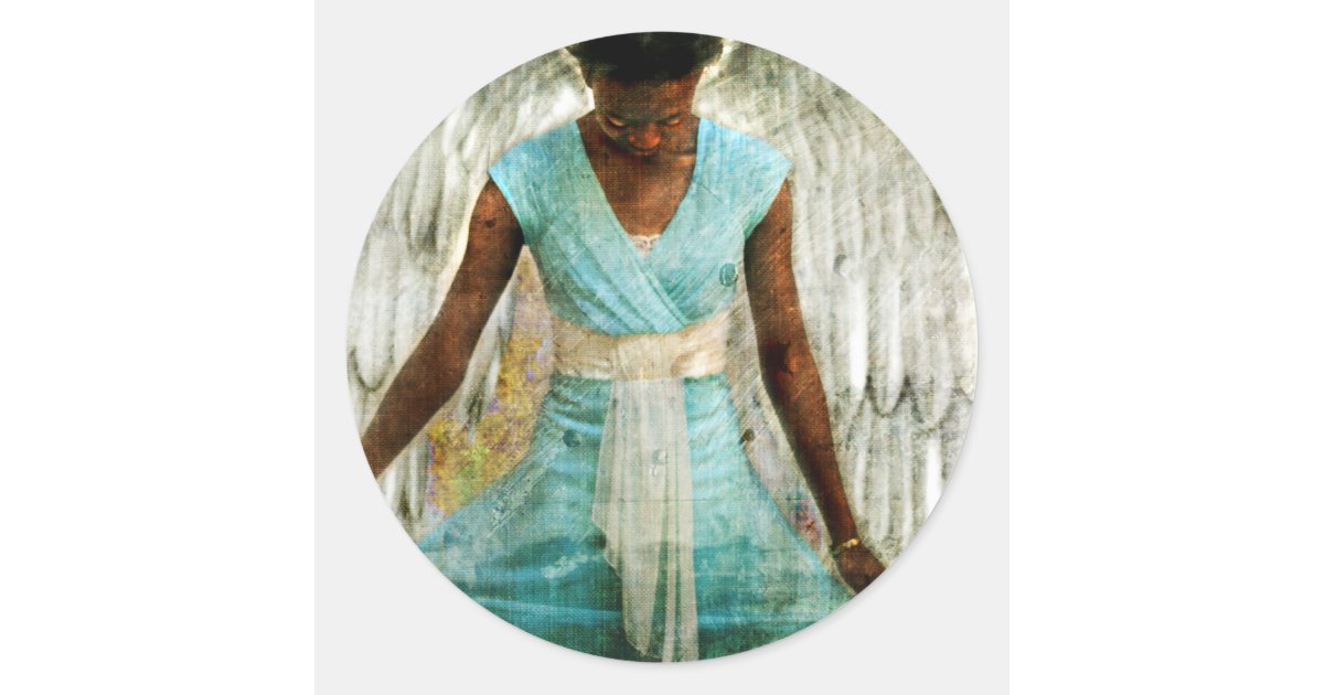 Humble Angel Classic Round Sticker | Zazzle