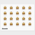 Humburger Funny Humming Burger Pun Classic Round Sticker | Zazzle