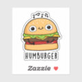 Humburger Funny Humming Burger Pun Sticker | Zazzle