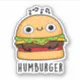Humburger Funny Humming Burger Pun Sticker | Zazzle