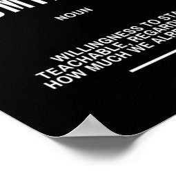 Humility Motivational Quote Poster | Zazzle