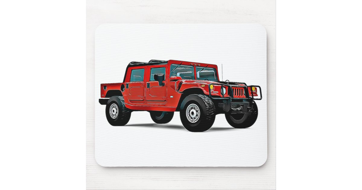Hummer Cartoon Mouse Pad | Zazzle