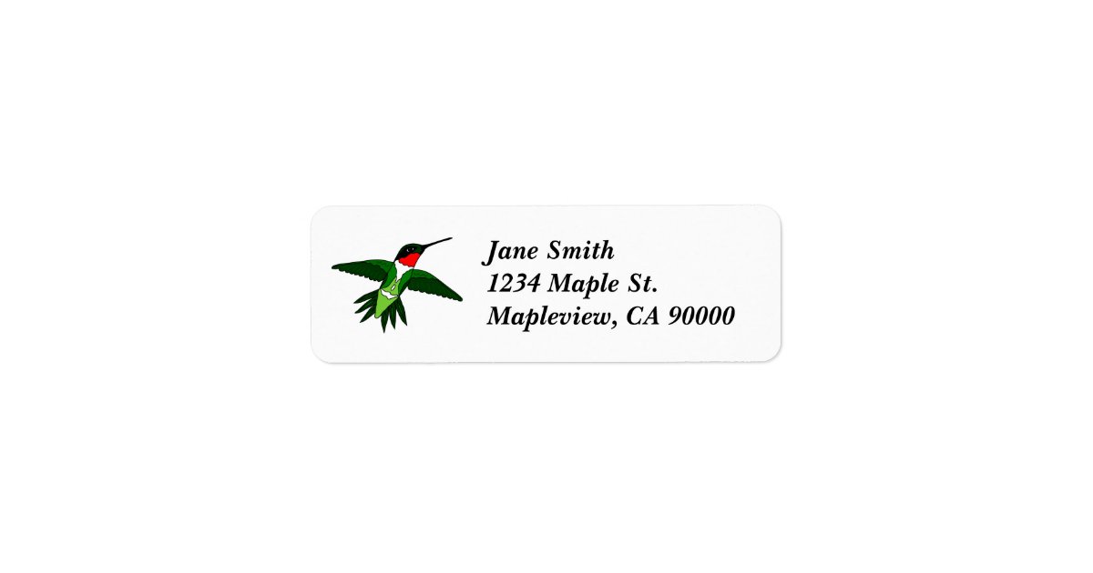 Hummingbird Address Labels | Zazzle