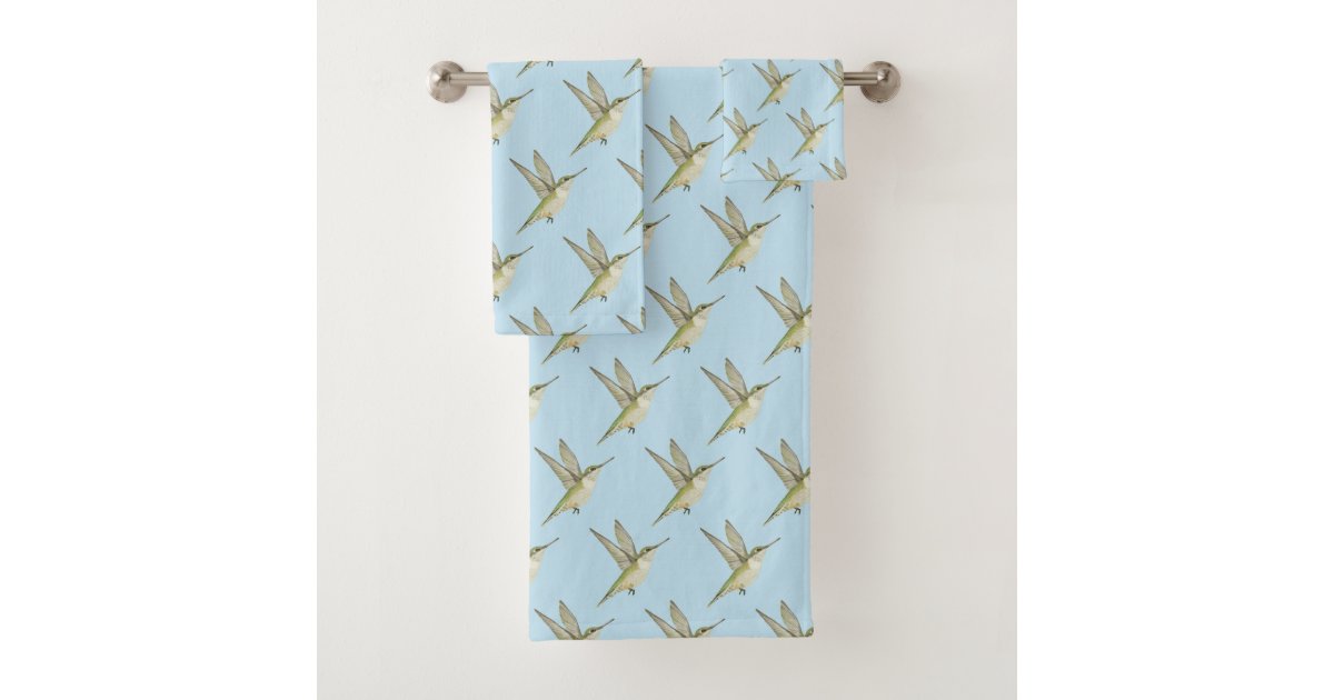 Hummingbird Bath Towel Set | Zazzle