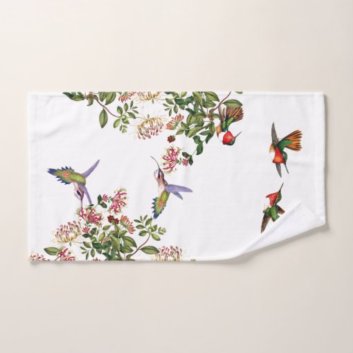 Hummingbird Birds Animals Flowers Bath Towel Set | Zazzle