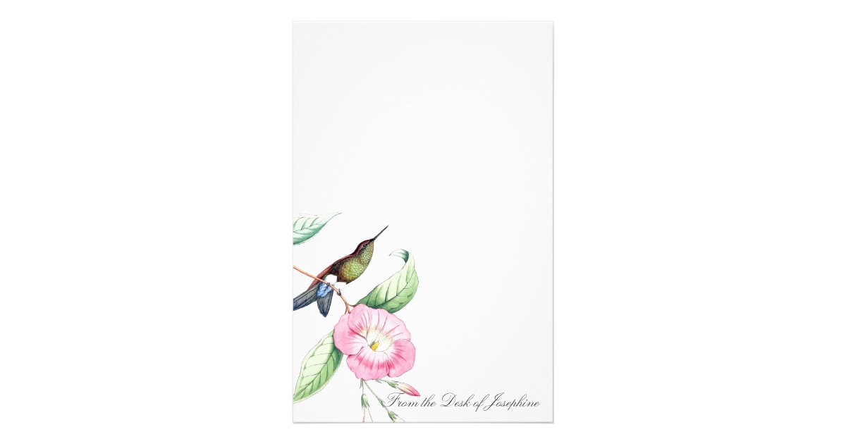 Hummingbird Birds Wildlife Animals Stationery | Zazzle.com