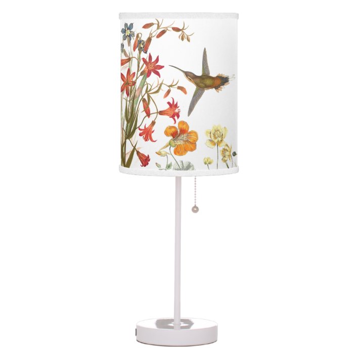 Hummingbird Birds Wildlife Flower Floral Garden Table Lamp | Zazzle.com