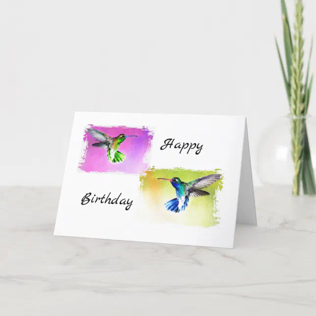 Hummingbird Birthday Card | Zazzle