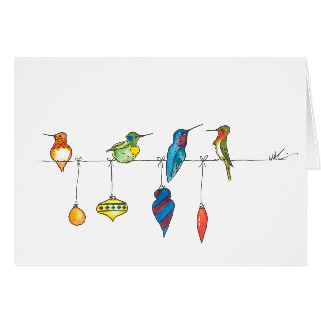 Hummingbird Christmas Card | Zazzle