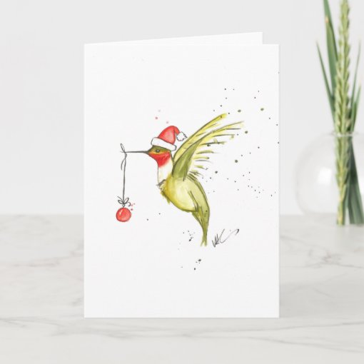 Hummingbird Christmas Card | Zazzle
