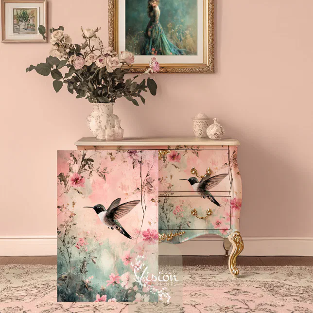 Hummingbird Dreams, Ethereal Abstract Floral Tissue Paper | Zazzle