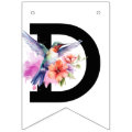 Hummingbird Floral Bouquet Birthday Party Bunting Flags | Zazzle