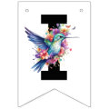 Hummingbird Floral Bouquet Birthday Party Bunting Flags | Zazzle