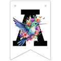 Hummingbird Floral Bouquet Birthday Party Bunting Flags | Zazzle