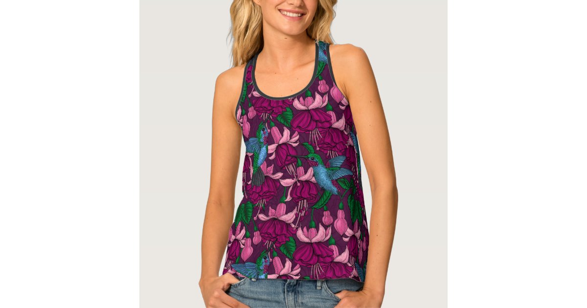 Hummingbird garden tank top | Zazzle