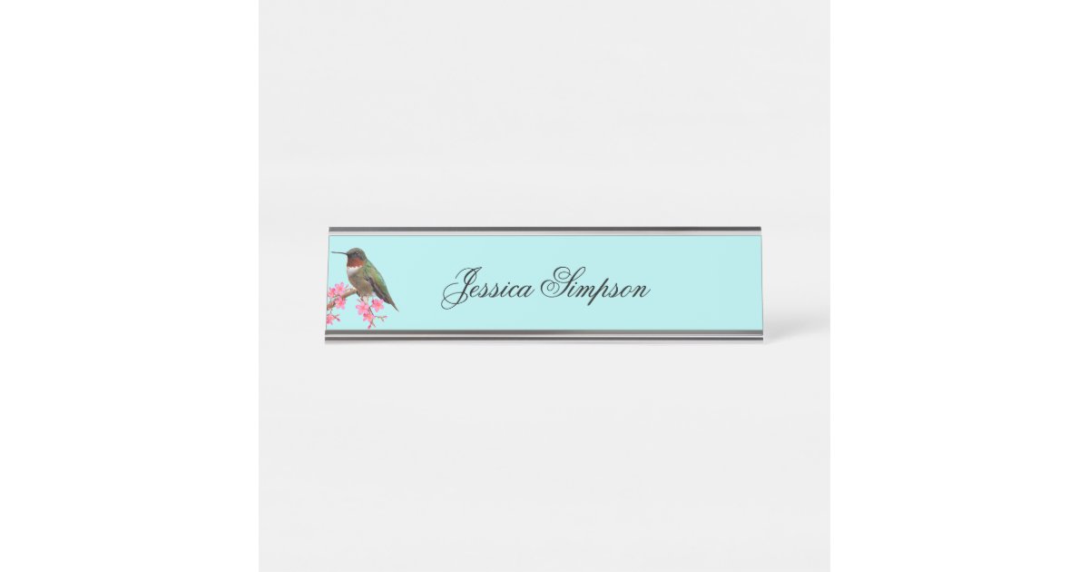 Hummingbird Hanging Name Plate Nameplate | Zazzle