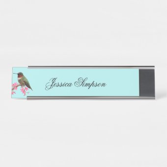 Hummingbird Hanging Name Plate Nameplate | Zazzle