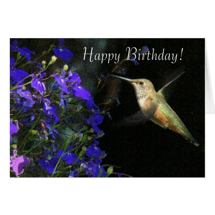 Hummingbird Happy Birthday Card | Zazzle