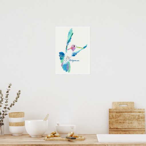 Hummingbird Hover Print and Poster | Zazzle