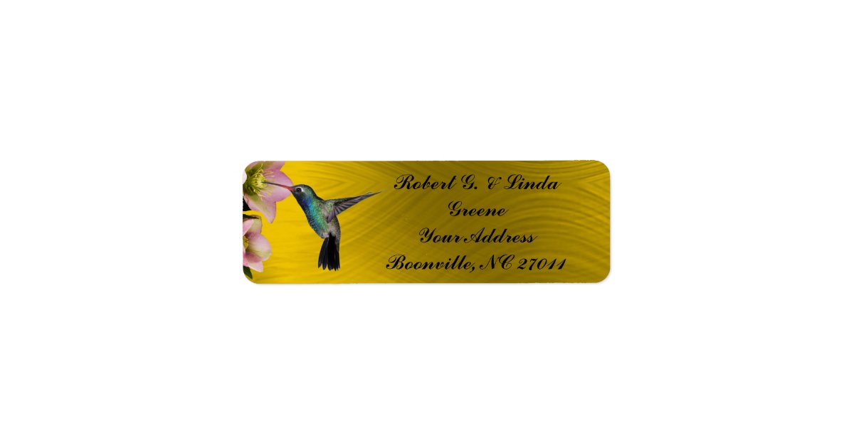 HUMMINGBIRD LABEL | Zazzle