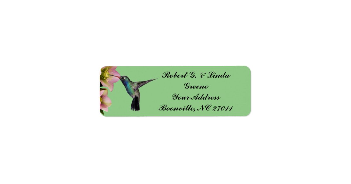 HUMMINGBIRD LABEL | Zazzle
