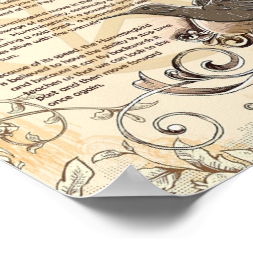 HUMMINGBIRD MYTHOLOGY POSTER | Zazzle