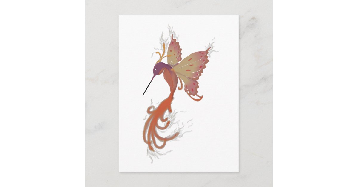 Hummingbird Phoenix Postcard | Zazzle