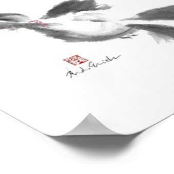 Hummingbird, Sumi-e Poster | Zazzle