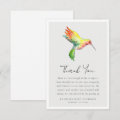 Hummingbird Sympathy Funeral Thank You Card | Zazzle