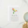 Hummingbird Sympathy Funeral Thank You Card | Zazzle