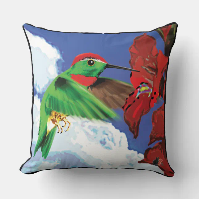 Hummingbird Throw Pillow | Zazzle