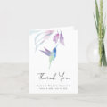Hummingbird Watercolor Funeral Memorial Thank You Card | Zazzle