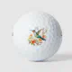 Hummingbird Watercolor Illustration Monogram Golf Balls | Zazzle