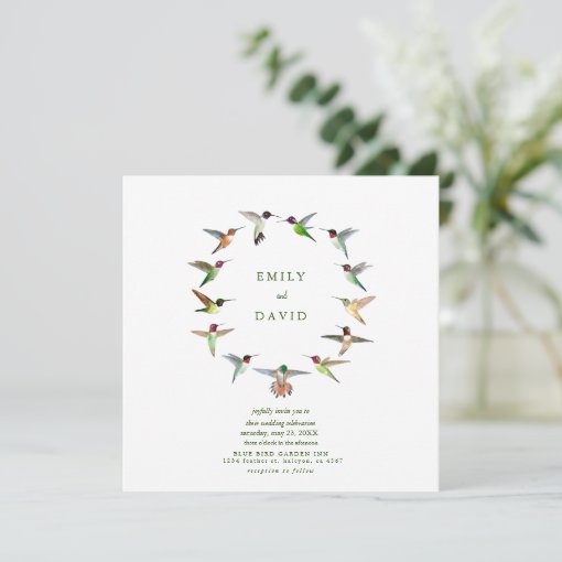 Hummingbird Wedding Invitation | Zazzle