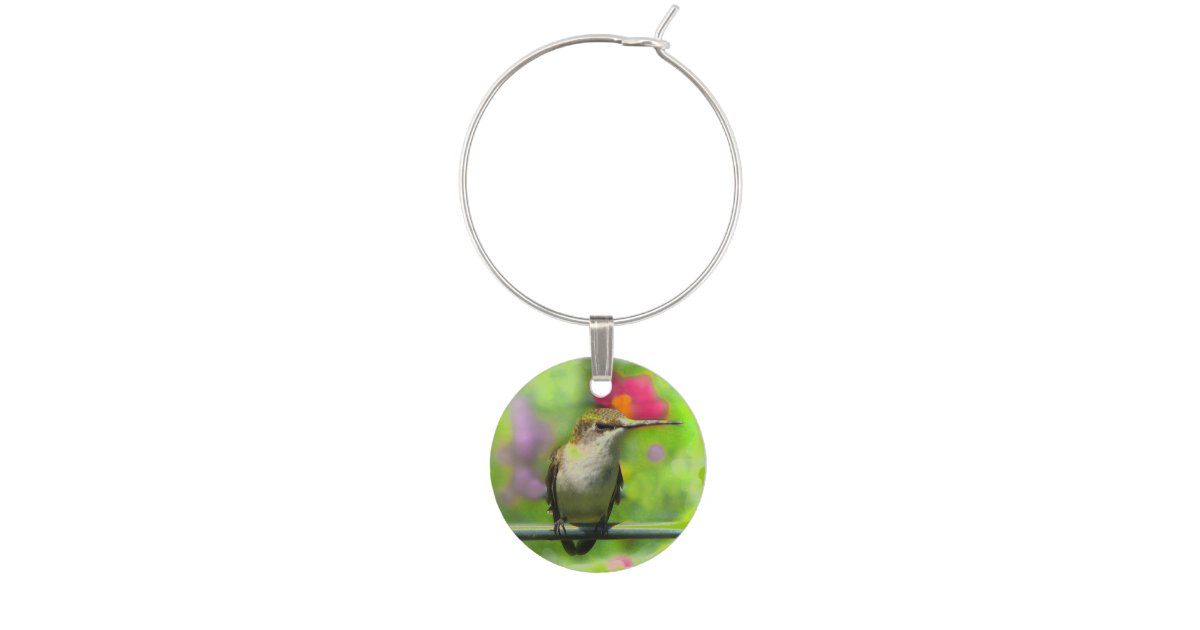 Hummingbird Wine Charm | Zazzle