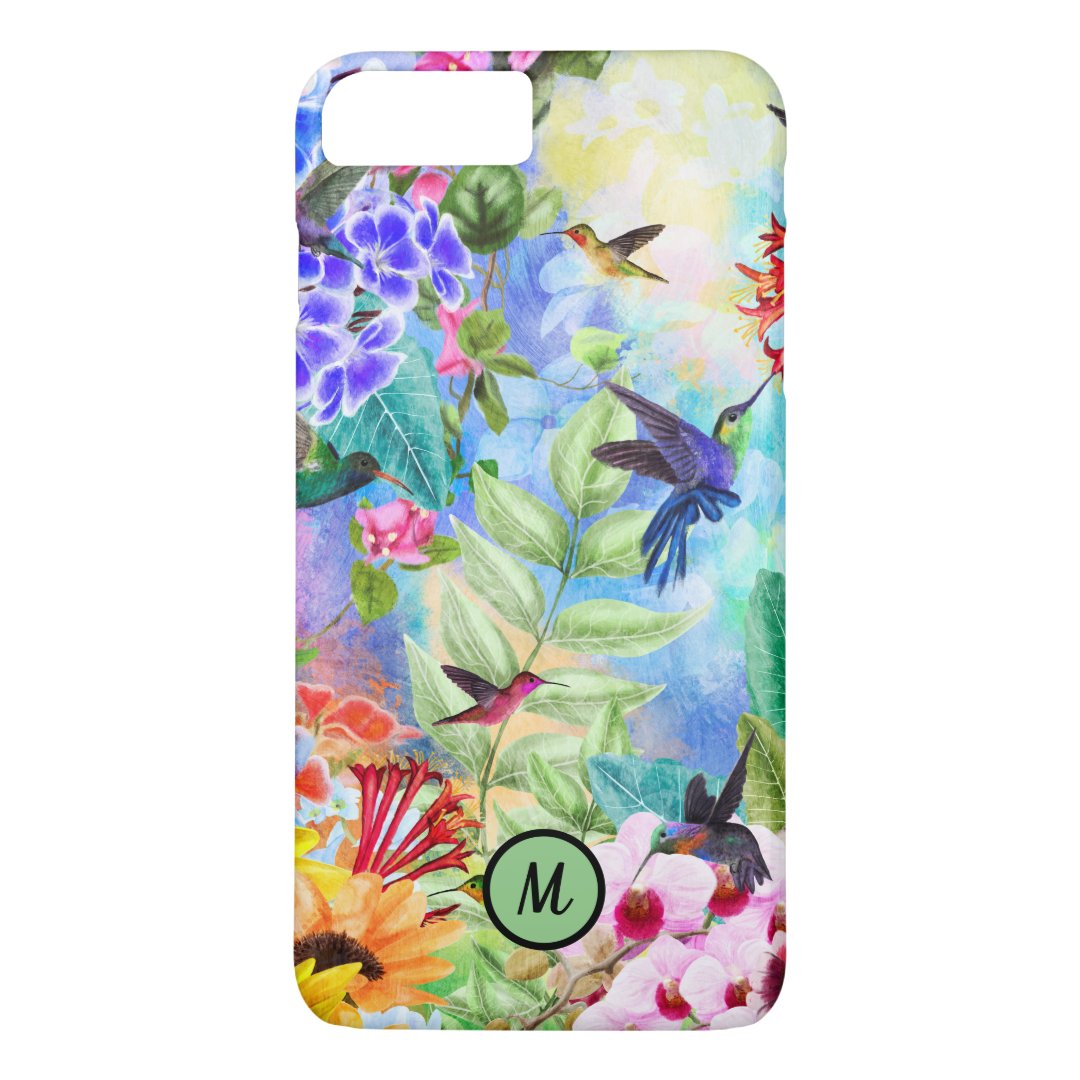 Hummingbirds and Flowers Case-Mate iPhone Case | Zazzle