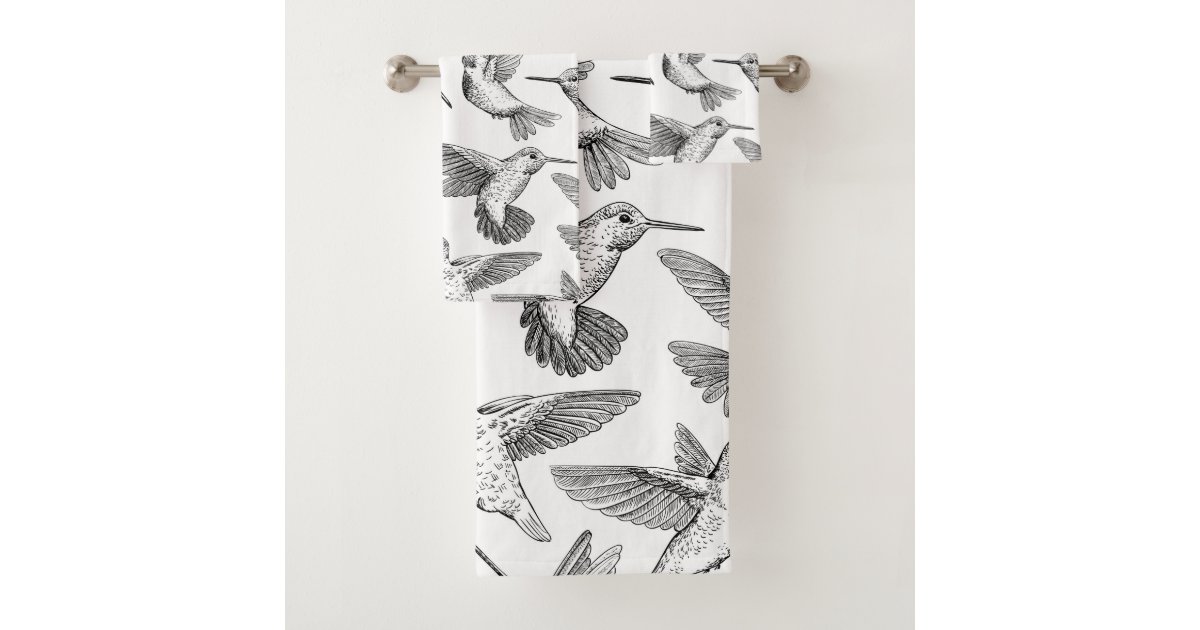 Hummingbirds Bath Towel Set | Zazzle