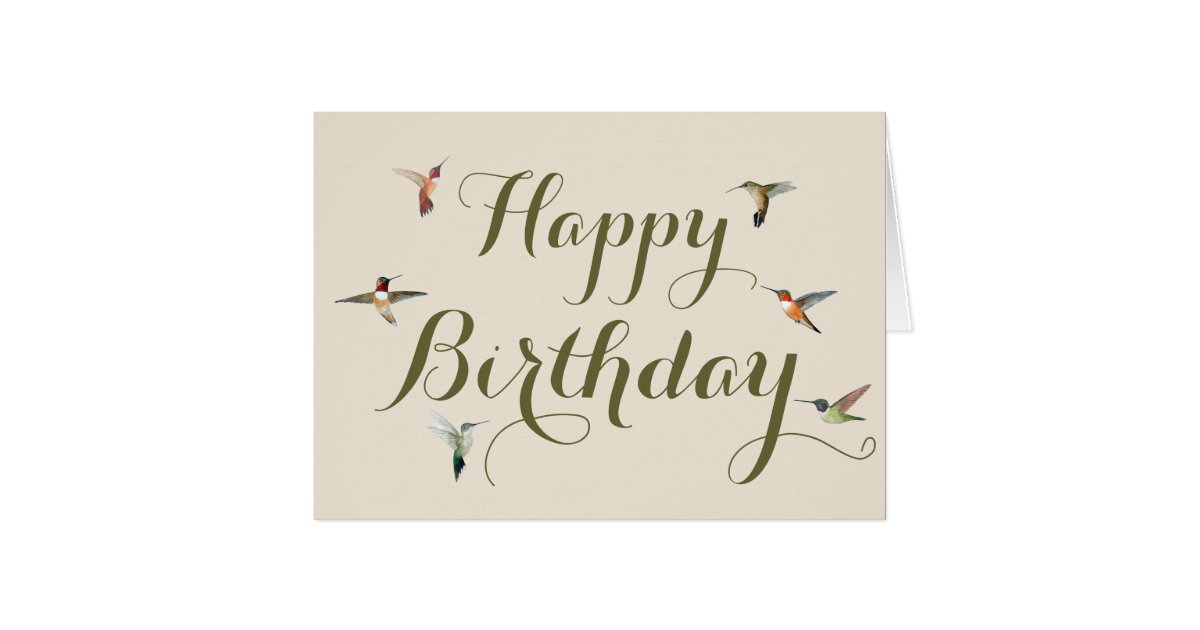 Hummingbirds Birthday Card | Zazzle