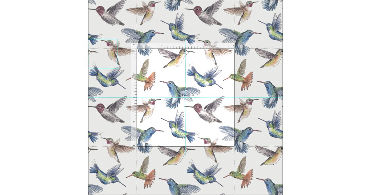Hummingbirds Fabric | Zazzle