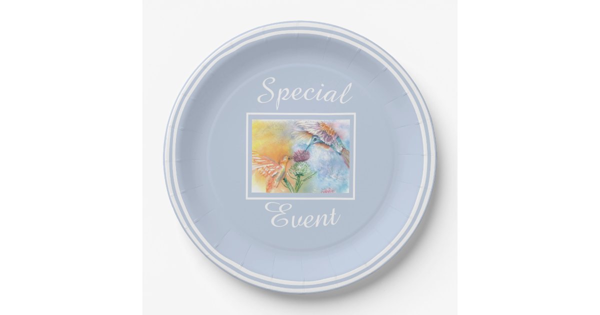 Hummingbirds Paper Plates | Zazzle