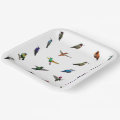Hummingbirds Plain Background paper plates | Zazzle