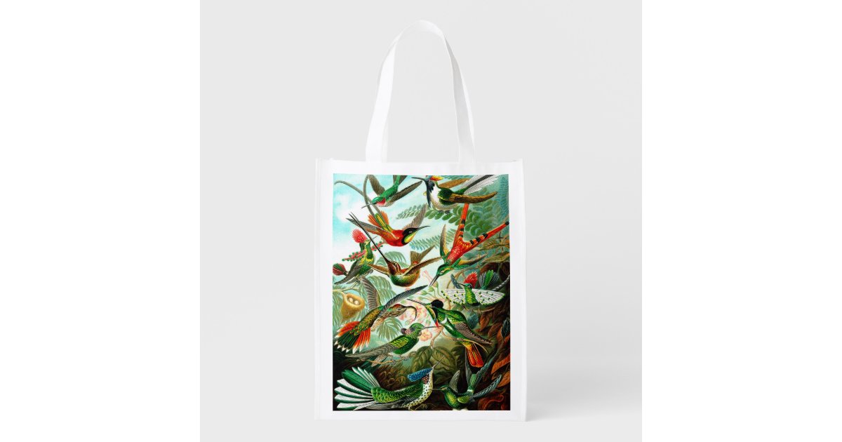 Hummingbirds Reusable Grocery Bag | Zazzle