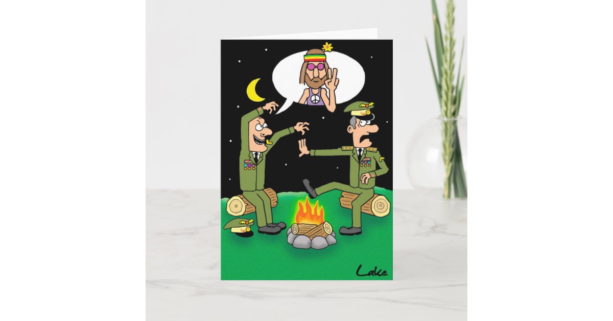 "Humor In Uniform" funny Miltary joke card. Card | Zazzle
