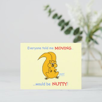 Humorous Cartoon Change of Address Card | Zazzle