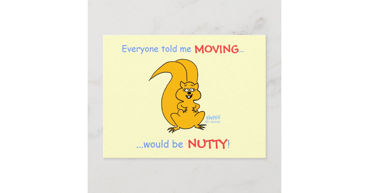 Humorous Cartoon Change of Address Card | Zazzle